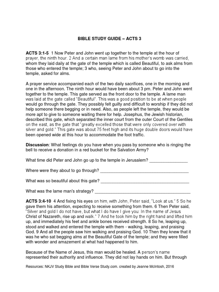 Acts 3 Bible Study | Saint Peter | Prophet