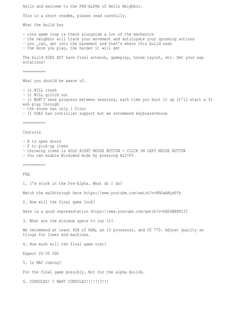README - IMPORTANT.txt | Video Games | Software