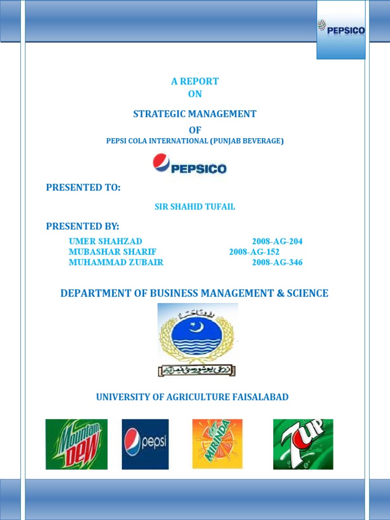 The Product Strategy Of Pepsico