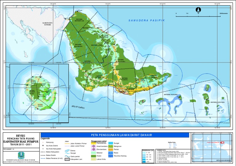 Peta Tata Ruang Biak Numfor 2011-2031 | PDF