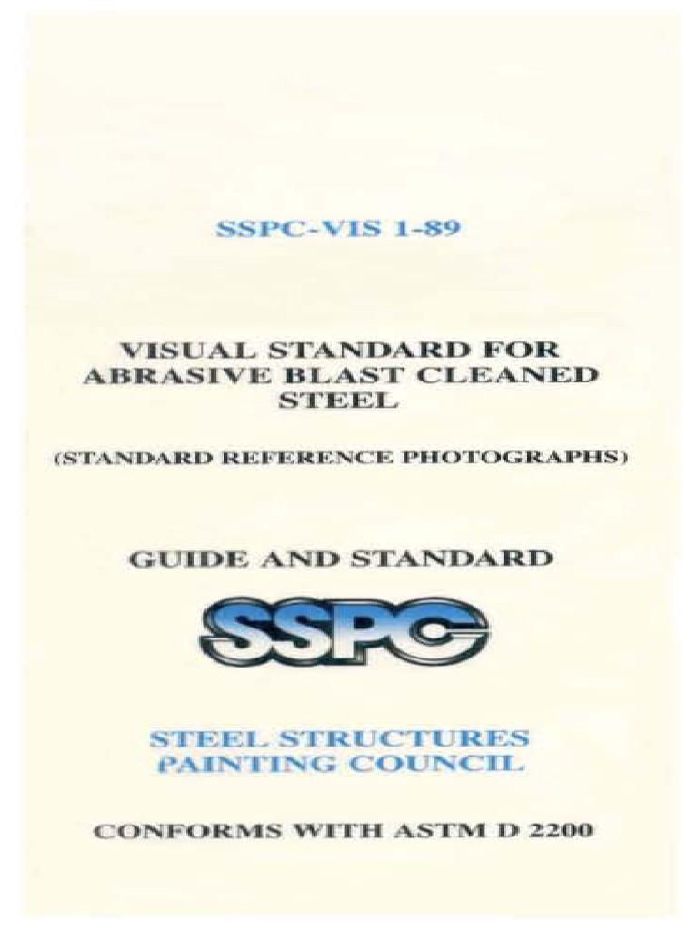 SSPC - Vis 1 - 89 Visual Standard For Abrasive Blast Cleaned Steel | PDF