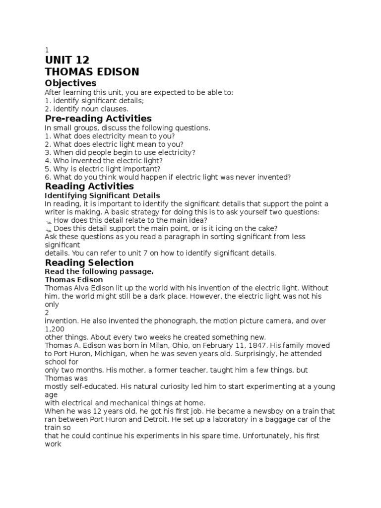 Edison's Impact on Electric Light | PDF | Clause | Thomas Edison