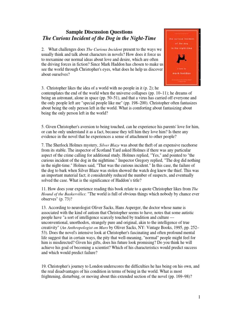 Curious Incident | PDF | Narration | Cognitive Science