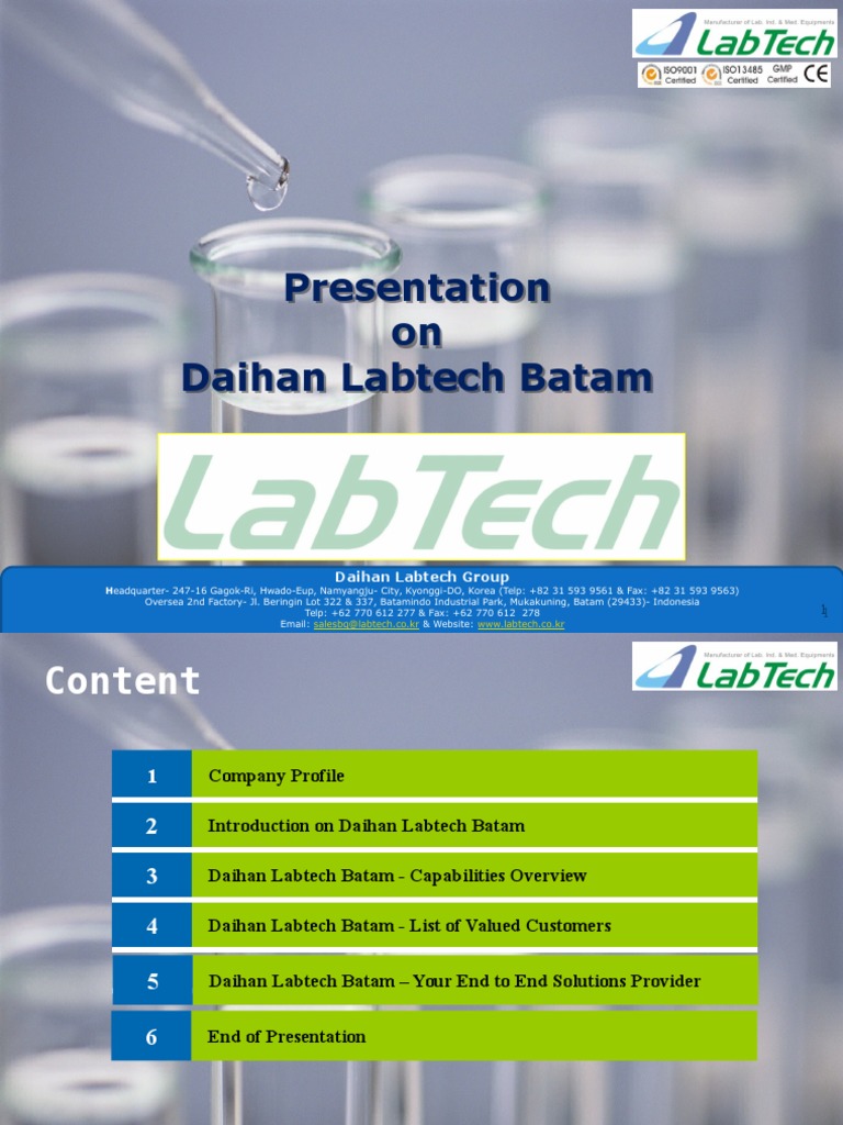 Daihan Labtech Presentation | PDF | Industrial Processes | Business Process