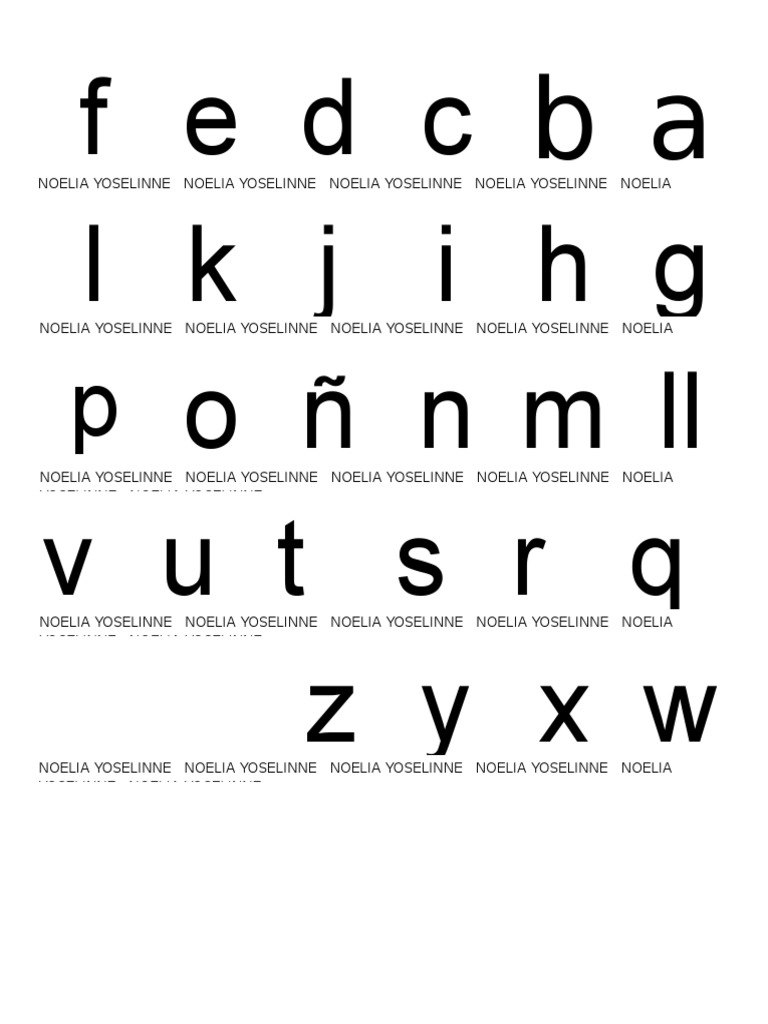 Abecedario Minusculas | PDF