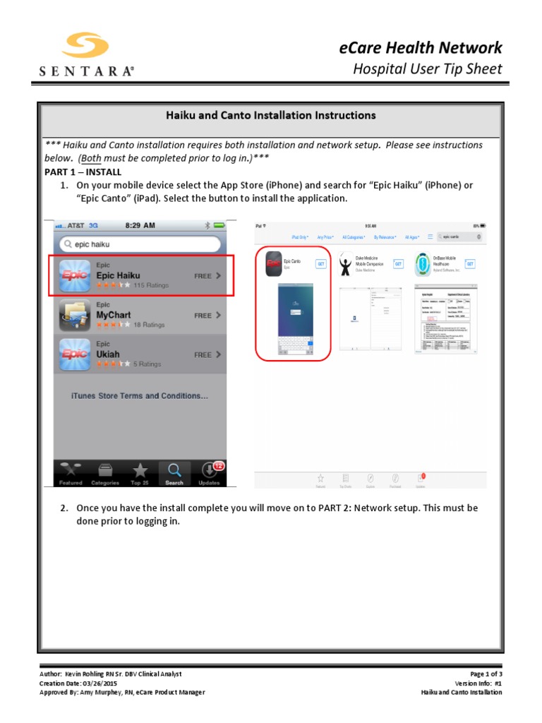 Ip MD Haiku Canto Install Tipsheet | PDF | I Phone | I Pad