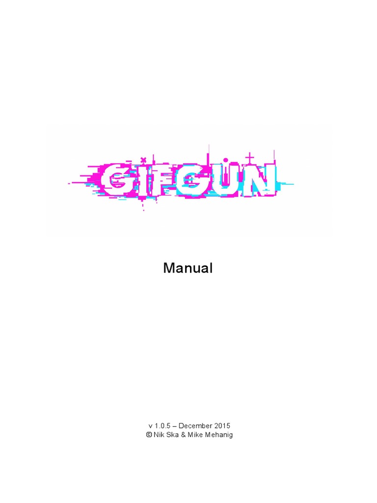 GifGun - User Manual | PDF | Adobe Photoshop | Mac Os