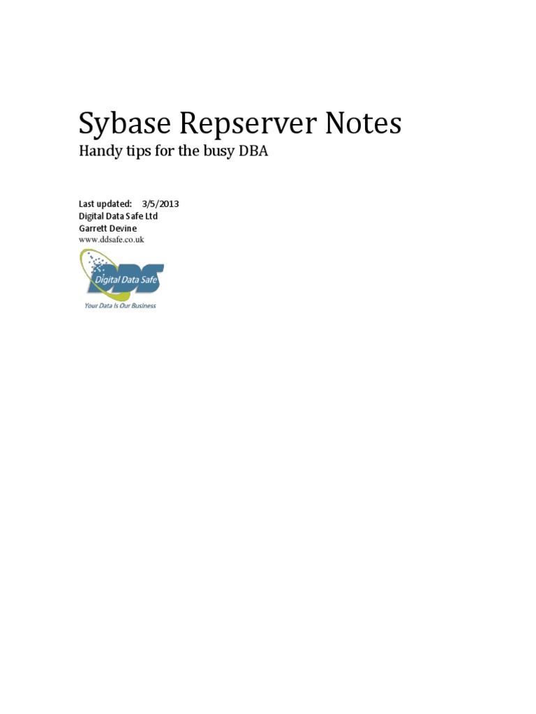 Replication Server Notes | PDF | Replication (Computing) | Database ... Replication Server Notes | PDF | Replication (Computing) | Database ...