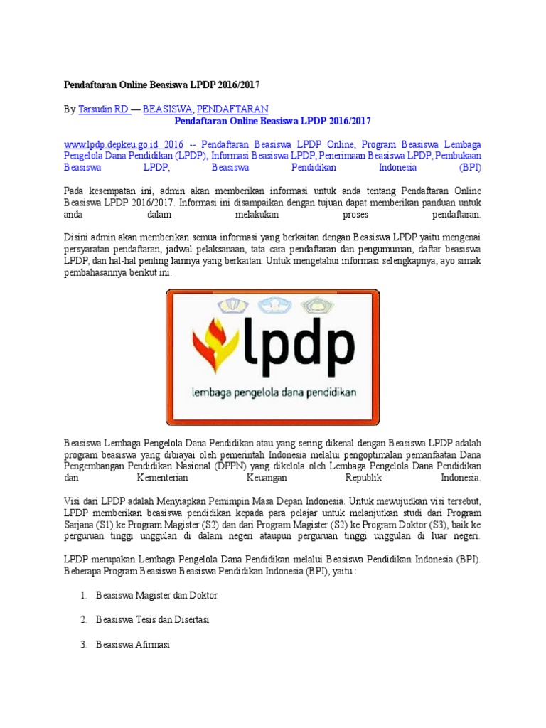 Lilis LPDP | PDF | Karier & Perkembangan | Bisnis