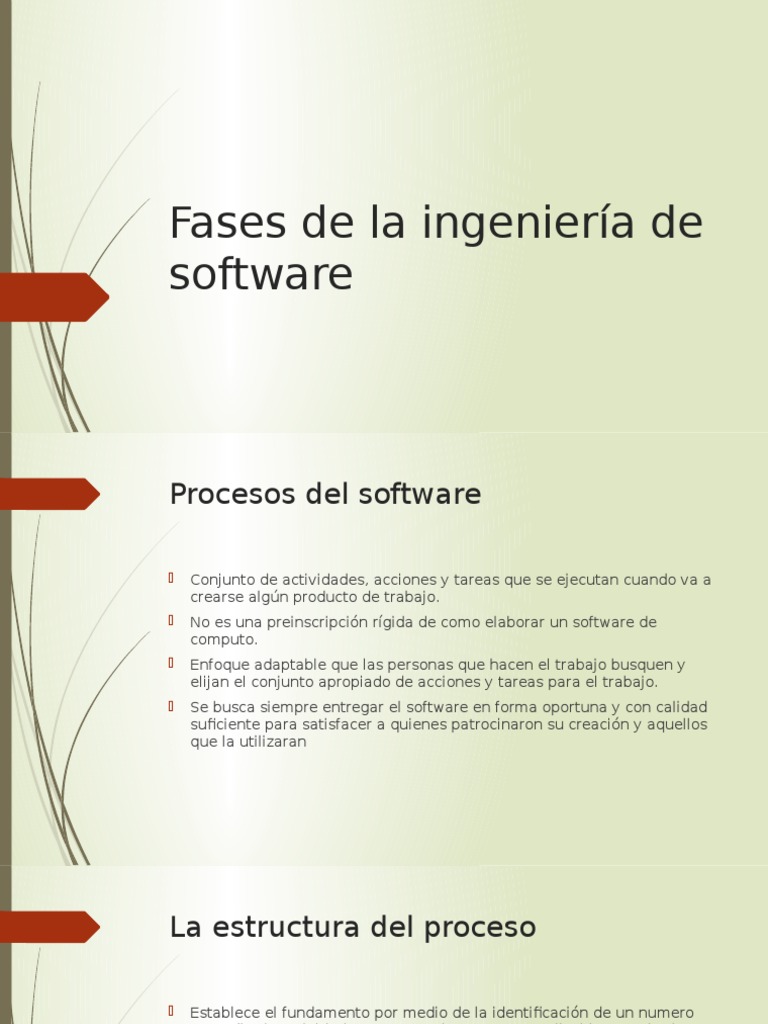 Fases de La Ingeniería de Software | Ingeniería de software | Software Fases de La Ingeniería de Software | Ingeniería de software | Software