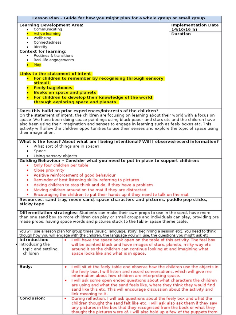 Lesson Plan Fri 14 10 16 | PDF | Lesson Plan | Conversation