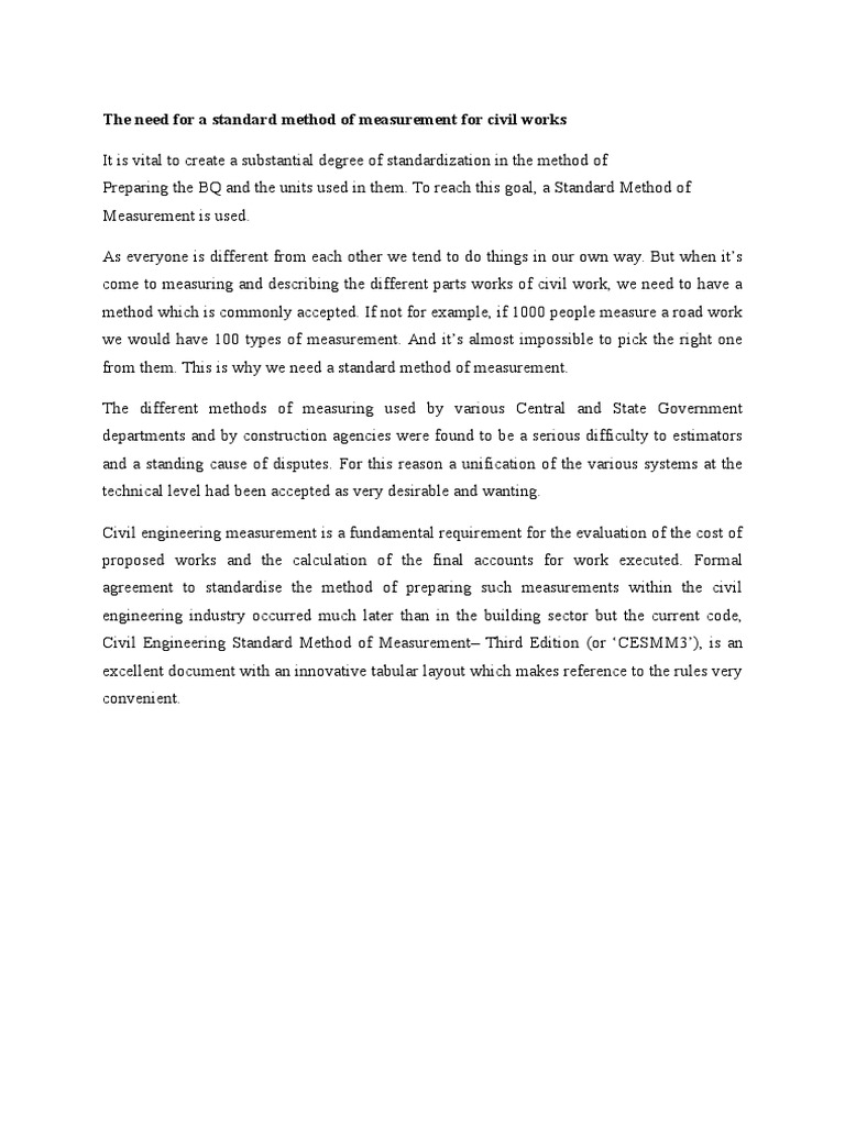 Cesmm3 Vs Smm7 | PDF | Civil Engineering | Standardization