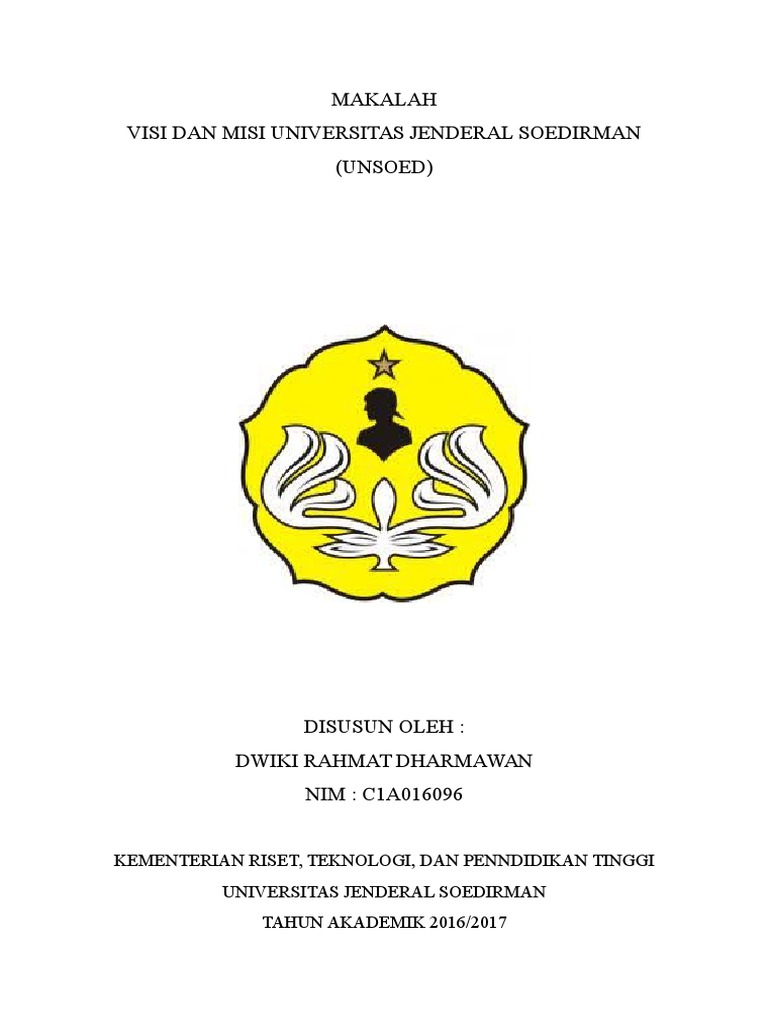 Makalah Visi Misi Unsoed | PDF | Ilmu Sosial
