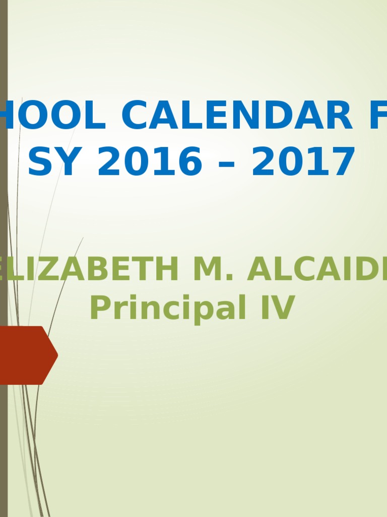 School Calendar 2016-2017 | PDF