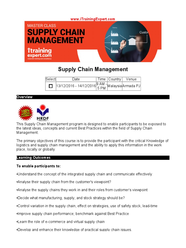 Supply Chain Management PDF | PDF | Supply Chain Management | Supply Chain