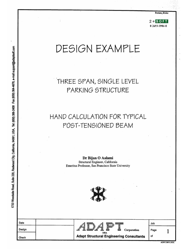 Post Tension Beam, Hand Calculations | PDF