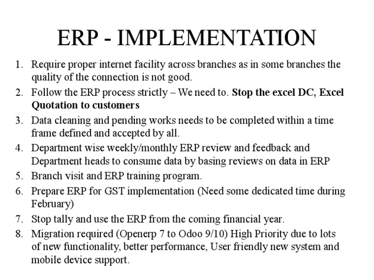 Erp - Implementation | PDF