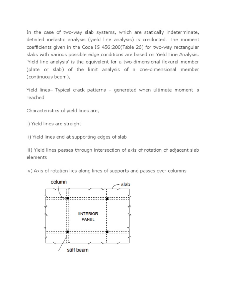 Yield Line Theory | PDF | Bending | Yield (Engineering)