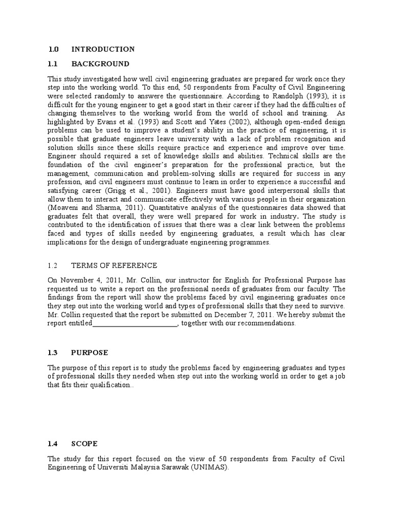An Investigation into the Problems Faced by Civil Engineering Graduates ...