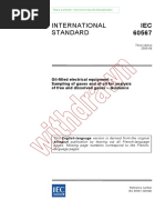 IEC 60567: Gas Sampling Guidance | PDF | Gas Chromatography | Petroleum