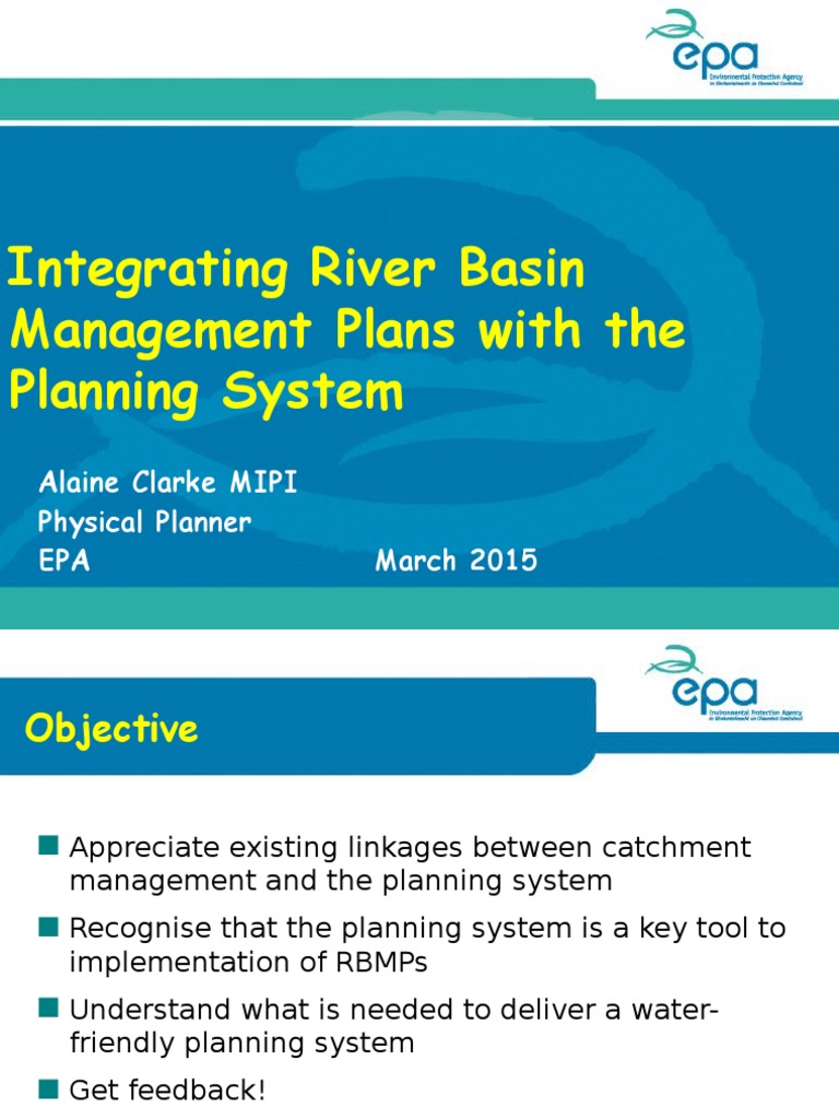 Integrating River Basin Management Plans With The Planning System | PDF ...