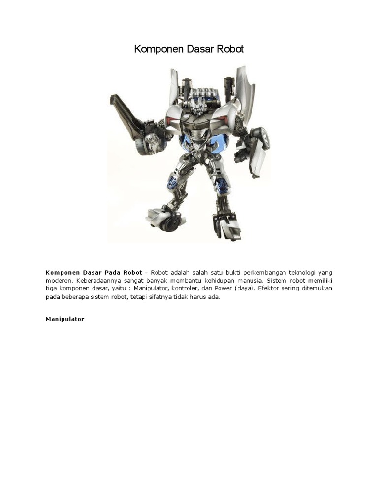 Komponen Dasar Robot | PDF