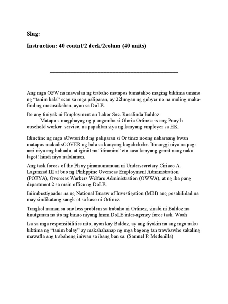 Filipino Copyread Please | PDF