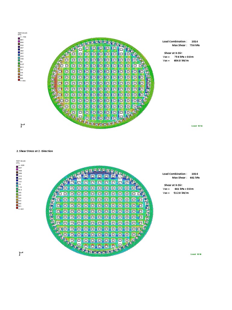 Stress Contour For Flat Slab Design | PDF | Technology & Engineering
