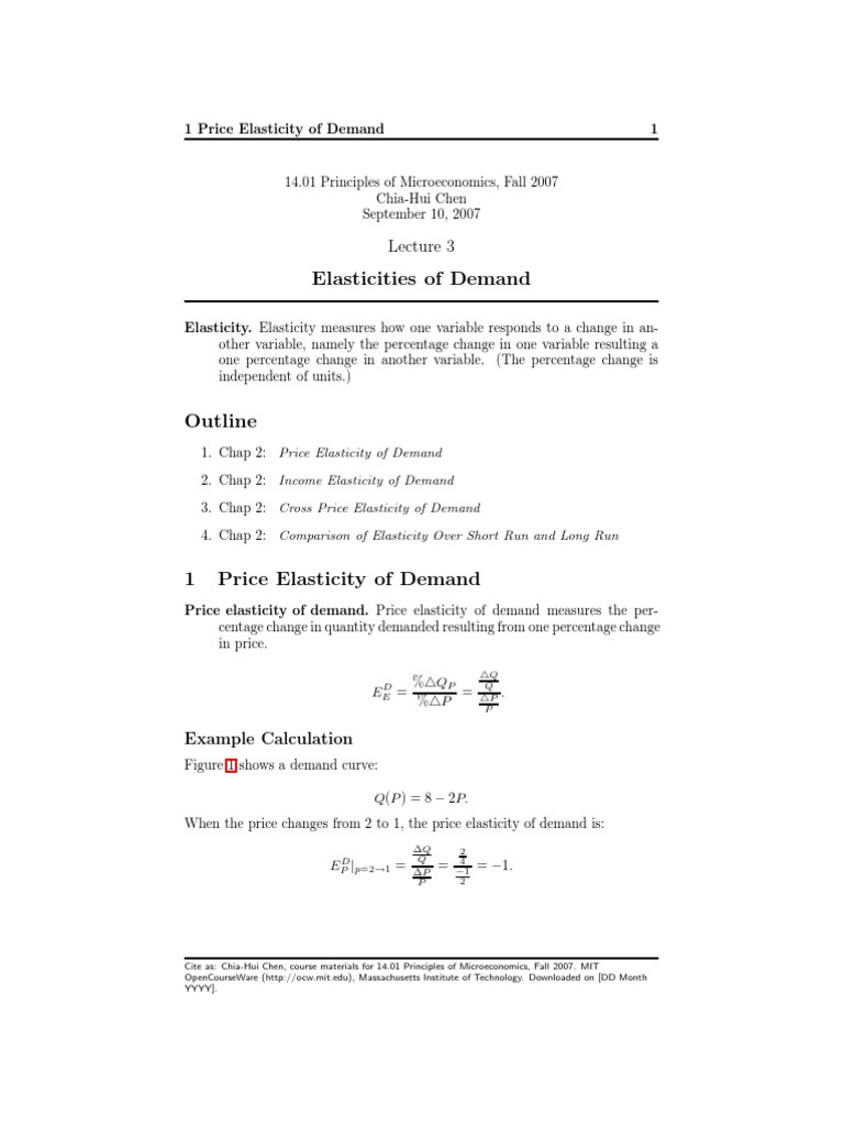 Price Elasticity of Demand | PDF | Demand | Price Elasticity Of Demand