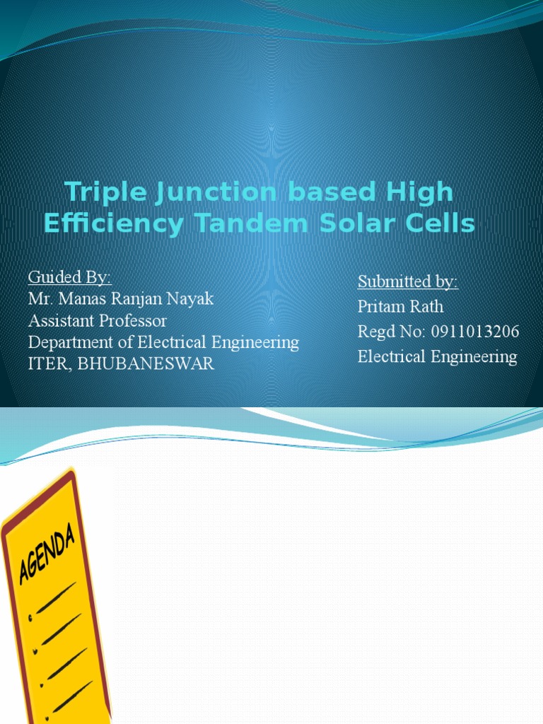 Triple Junction Based High Efficiency Tandem Solar Cells | PDF | Solar ...