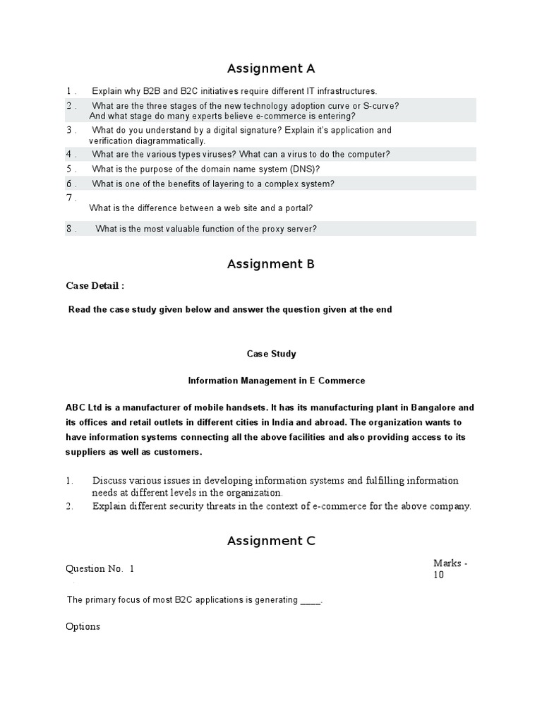 4 - Web Enabled Business Processes Assignment | PDF | E Commerce | Web ...
