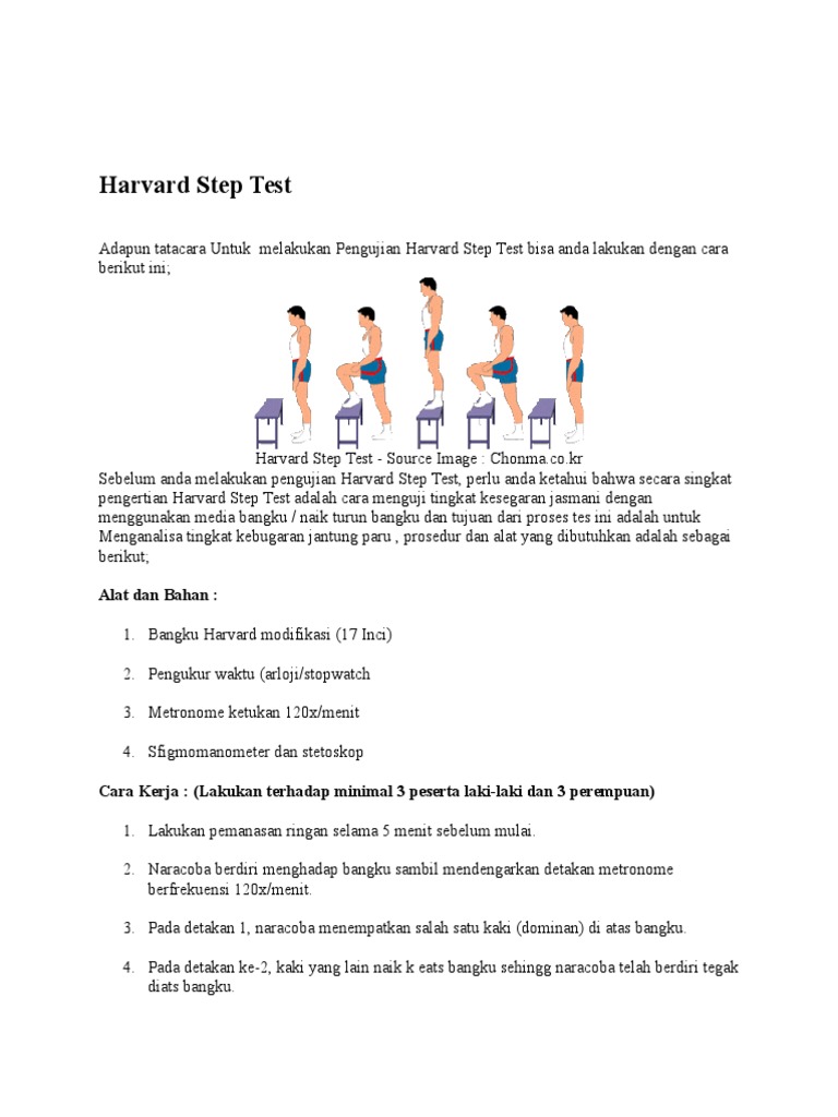 Harvard Step Test | PDF | Metode & Bahan Ajar | Sains & Matematika