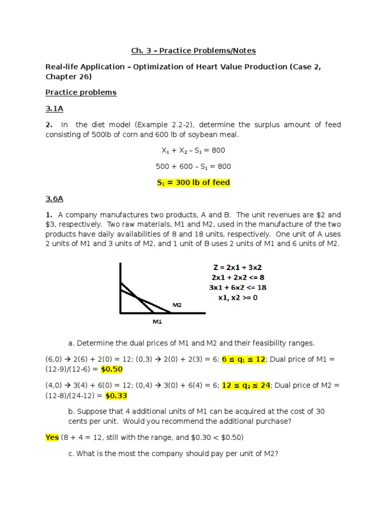 Heart Value Production Optimization Problems | PDF | Science ...