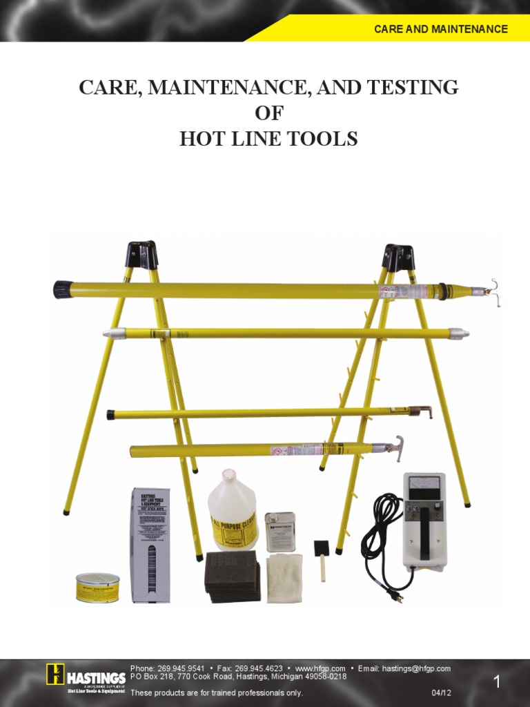 Hot Line Tools Care and Maintenance Guide | PDF | Epoxy | Fiberglass