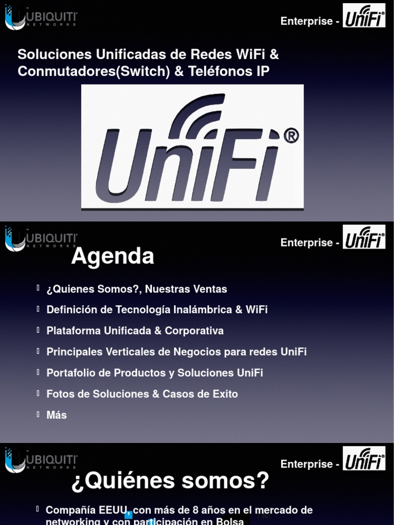 Presentación Unifi | Descargar gratis PDF | Wifi | Inalámbrico
