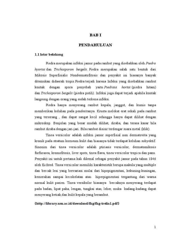 Makalah Piedra Dan Tinea Versicolor | PDF | Sains & Matematika