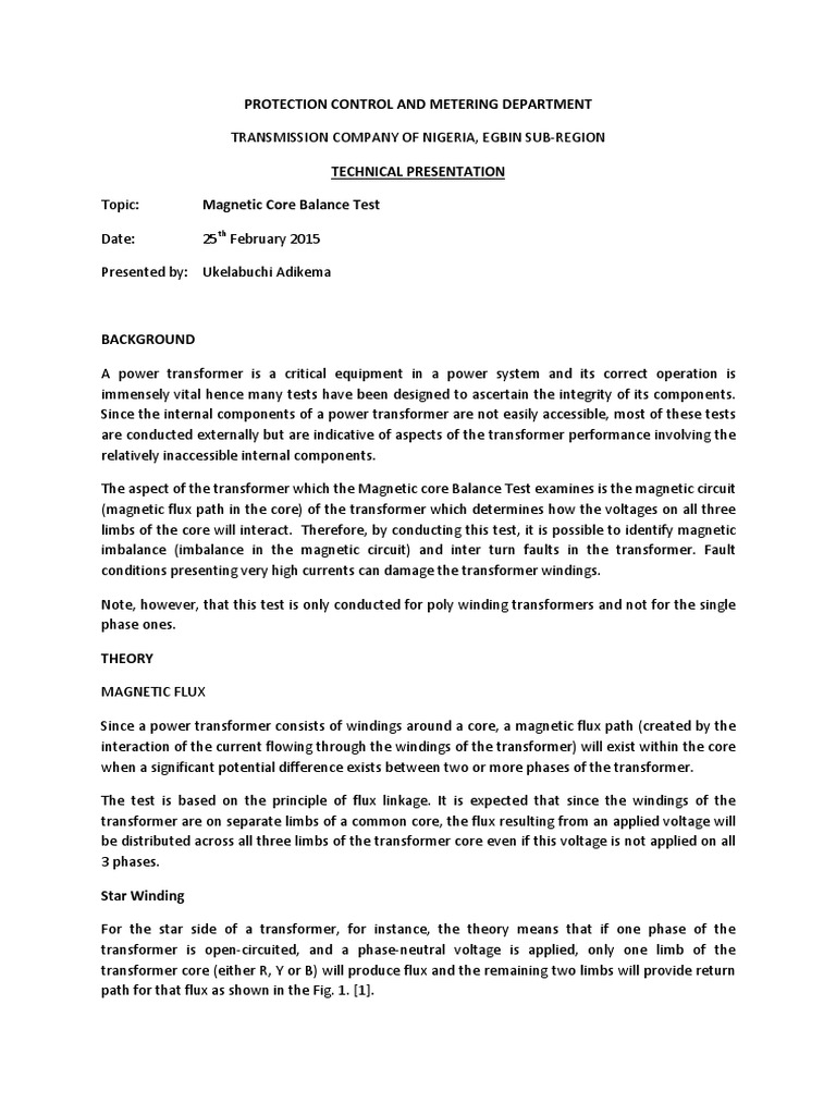 Magnetic Core Balance Test | Transformer | Flux