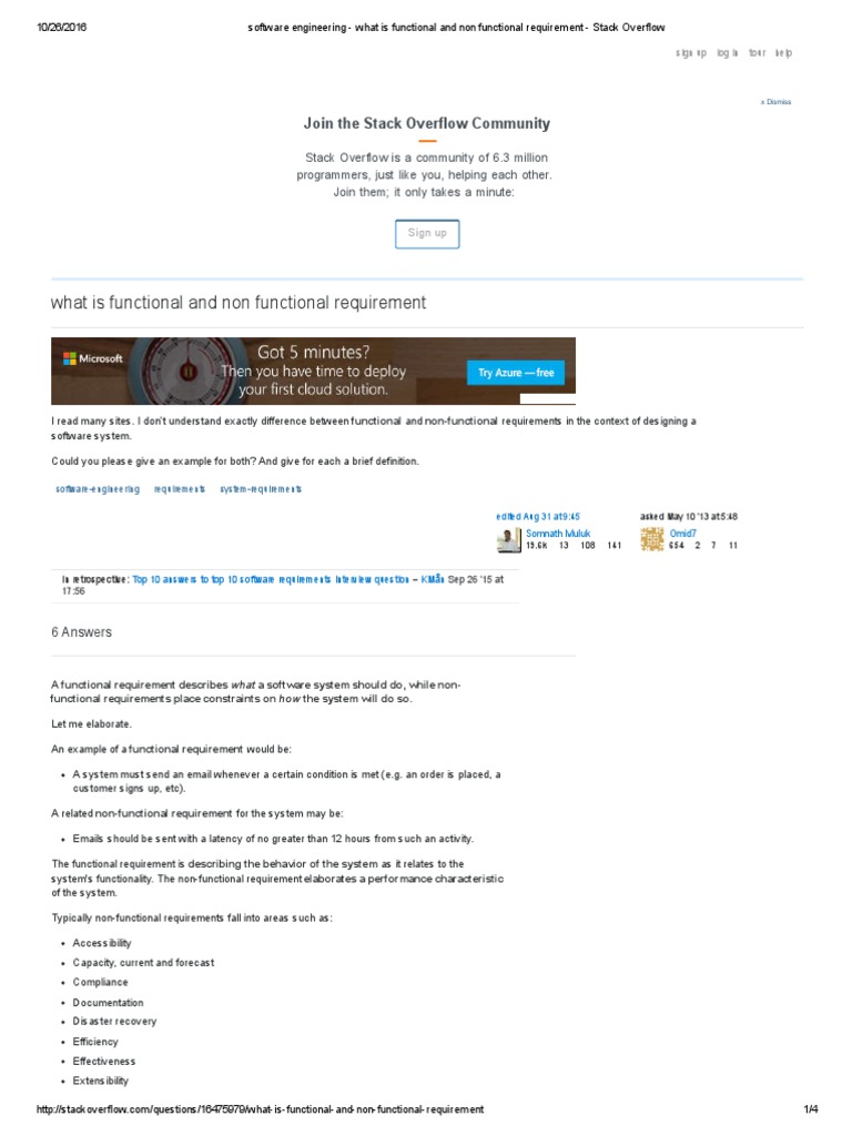 Software Engineering What Is Function Unctional Requirement Stack Overflow Pdf Use