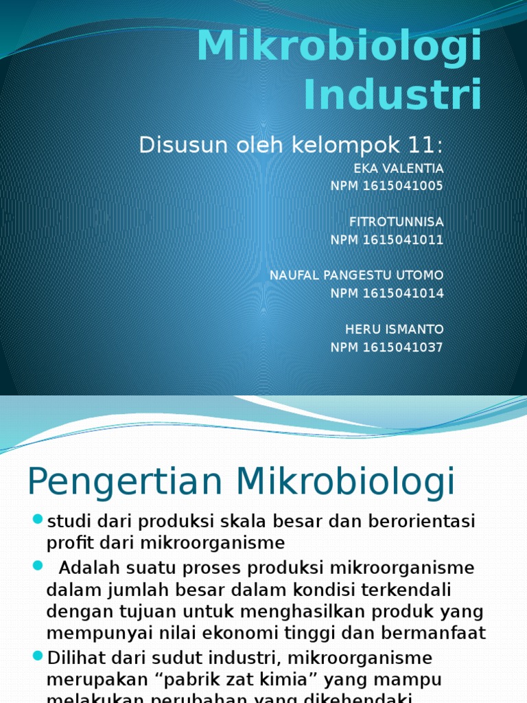 Mikrobiologi Industri | PDF
