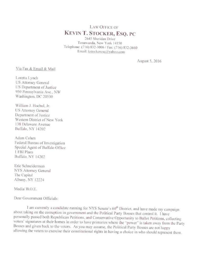 Kevin Stocker's Complaint | PDF | Politics Of The United States ...
