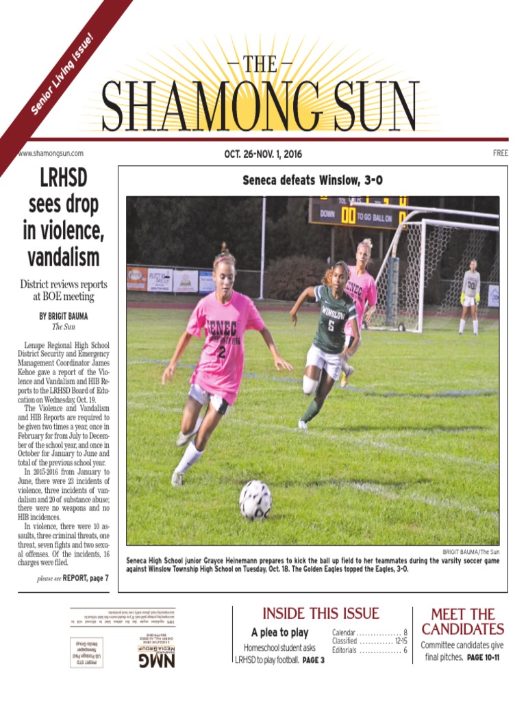 LRHSD Sees Drop in Violence, Vandalism: Seneca Defeats Winslow, 3-0 ...