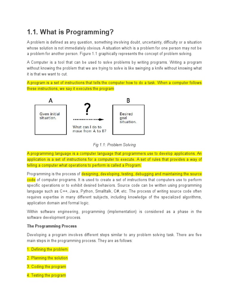 1 What Is Programming | Download Free PDF | Computer Programming ...