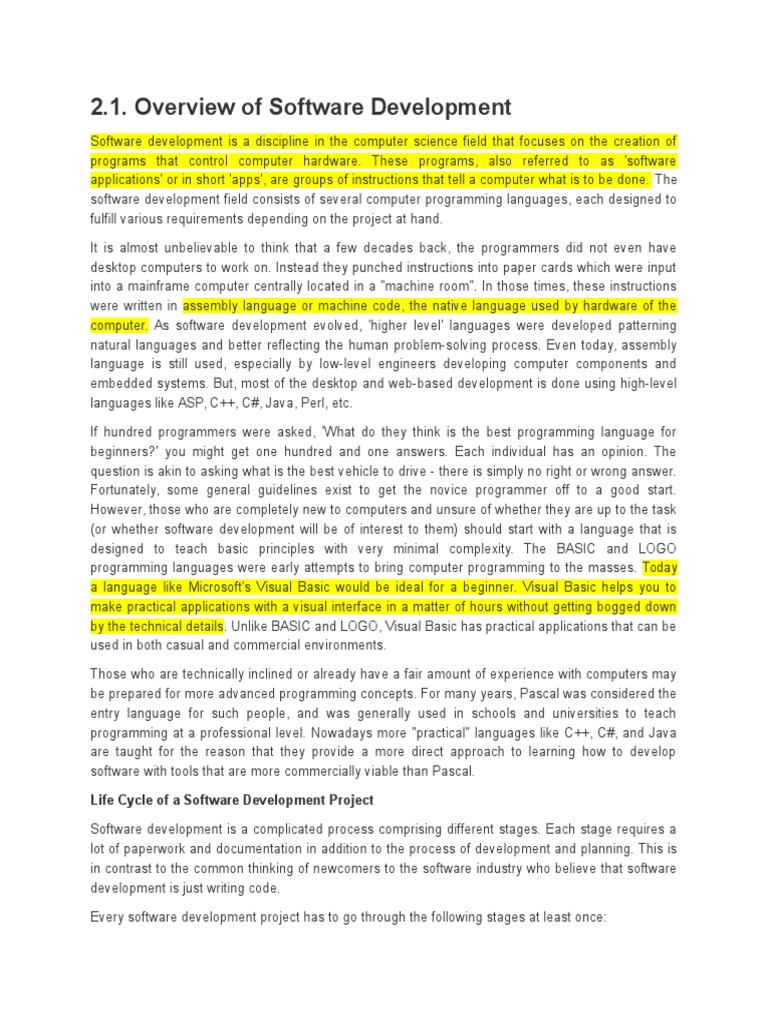 An Overview of the Key Stages in the Software Development Life Cycle ...