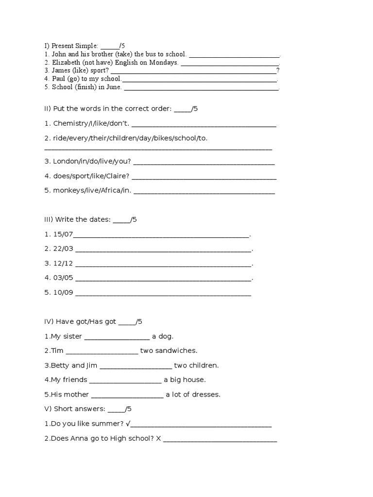 Engleski v Razred Present Simle - Present Continous