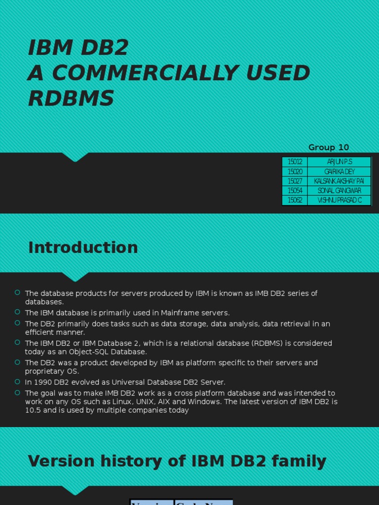 Ibm DB2 RDBMS | PDF | Ibm Db2 | Oracle Database