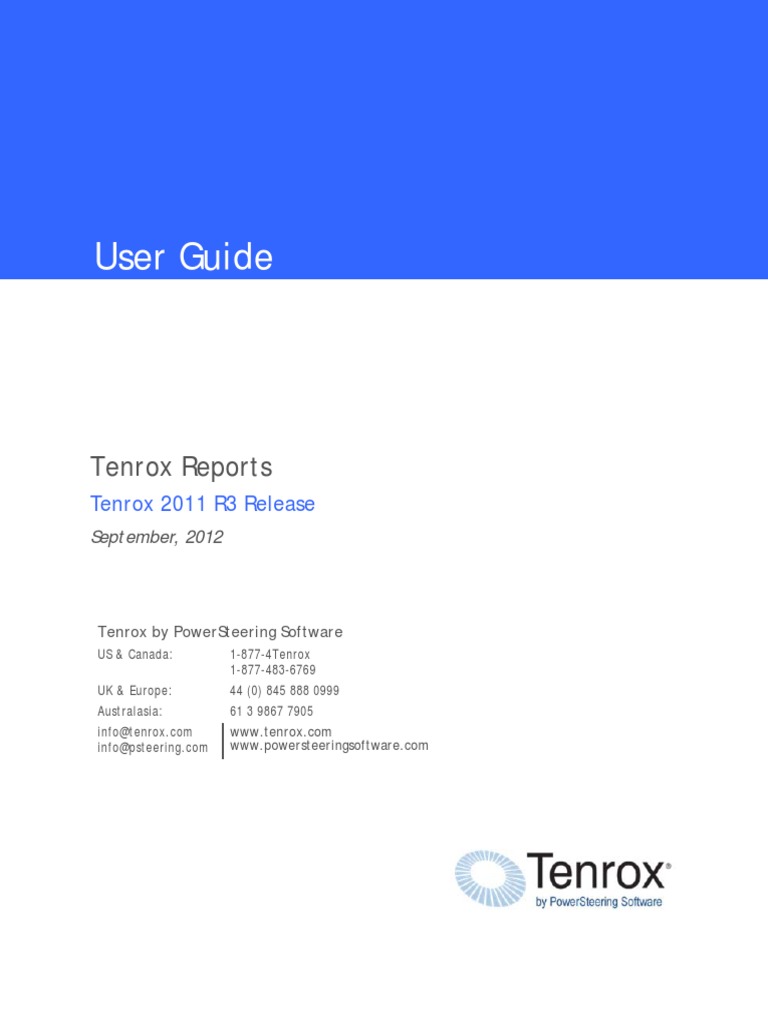 Tenrox Reports Guide ENG - 2011 | Download Free PDF | Debits And ...