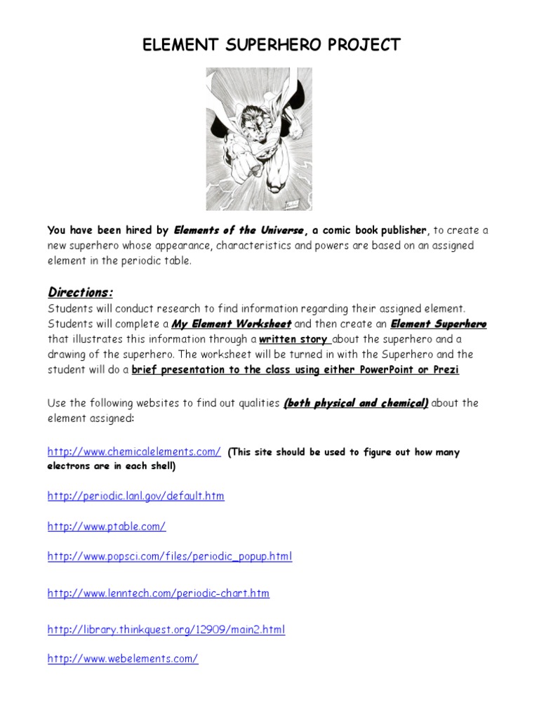 Element Superhero | Download Free PDF | Chemical Elements | Metals