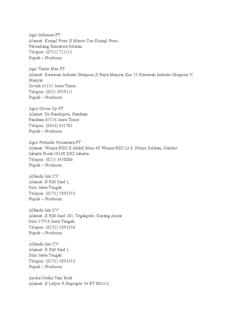 Agri Indomas PTPUPUK | PDF