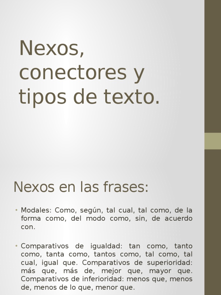 Nexos, Conectores y Tipos de Texto | PDF | Ensayos | Poesía