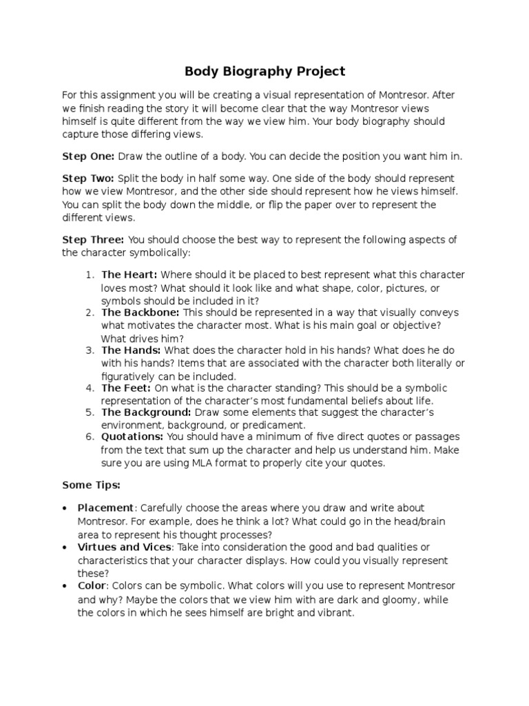 Body Biography Project | PDF | Psychological Concepts | Cognitive Science